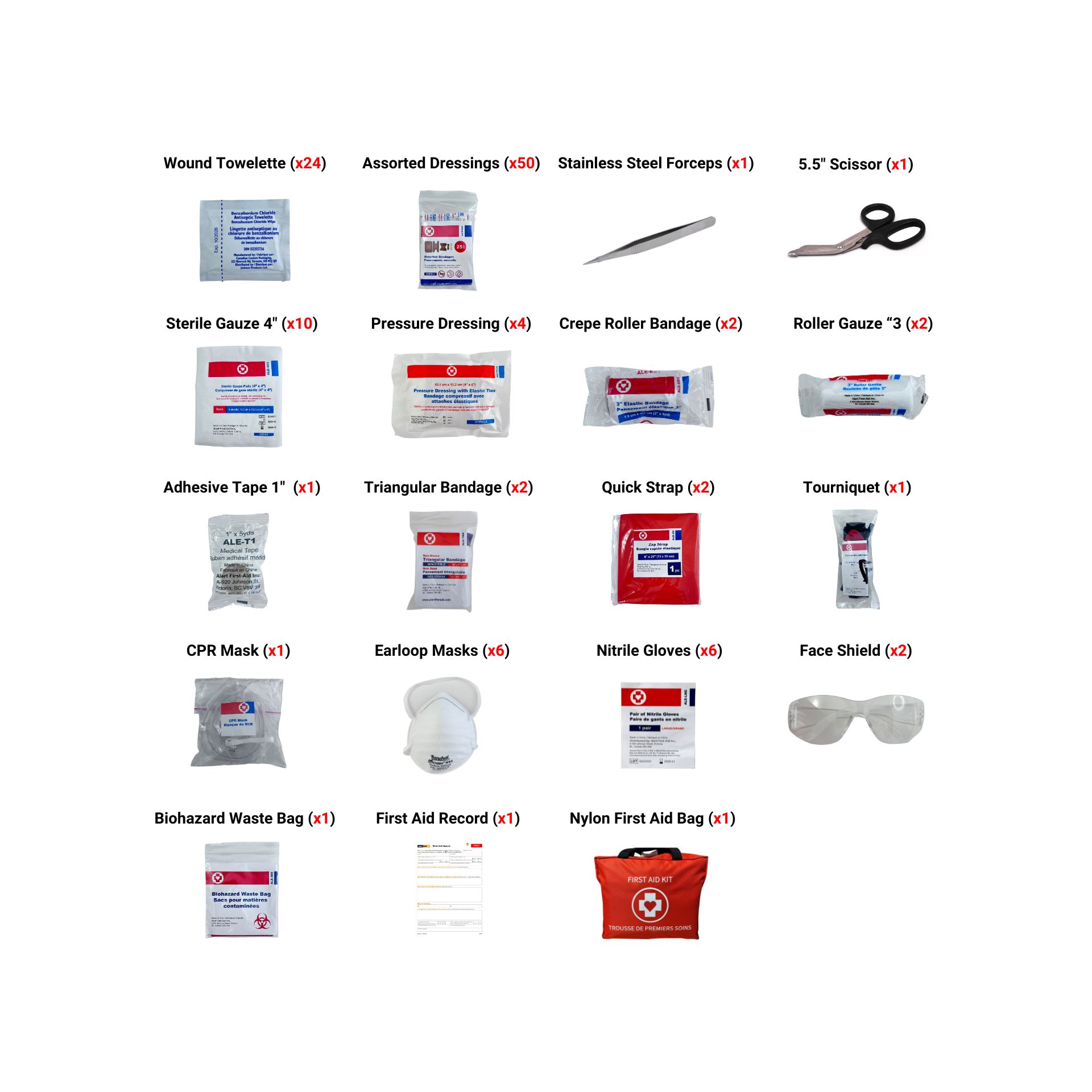 WorkSafeBC Level 1 First Aid Kit | Alert First Aid